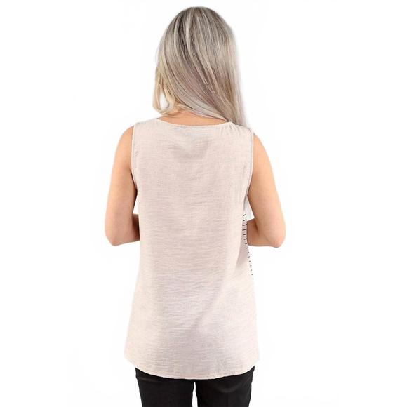 Michael Tyler | Tops | New Michael Tyler Sleevless Tunic In Tan With ...